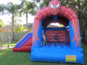 SpiderMan Jumping Castle Hire and Slide | Wonderland Jumping Castles