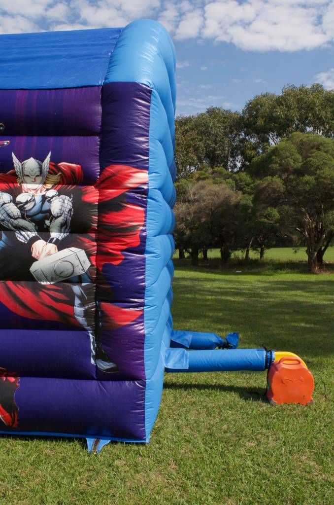 Marvel Superheroes Jumping Castle Hire and Slide | Wonderland Jumping ...