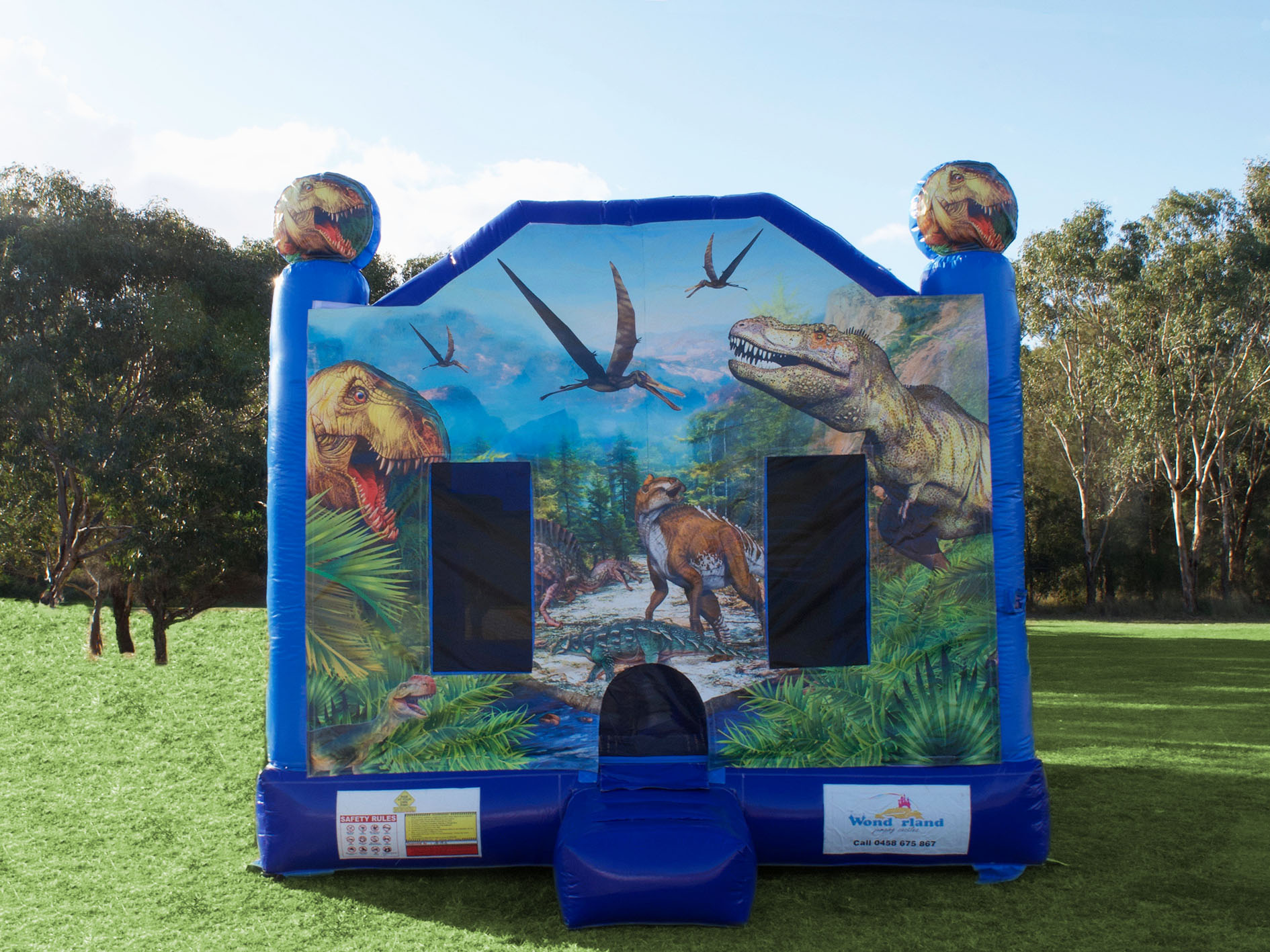 Dinosaur Jumping Castle Hire and Slide | Wonderland Jumping Castles