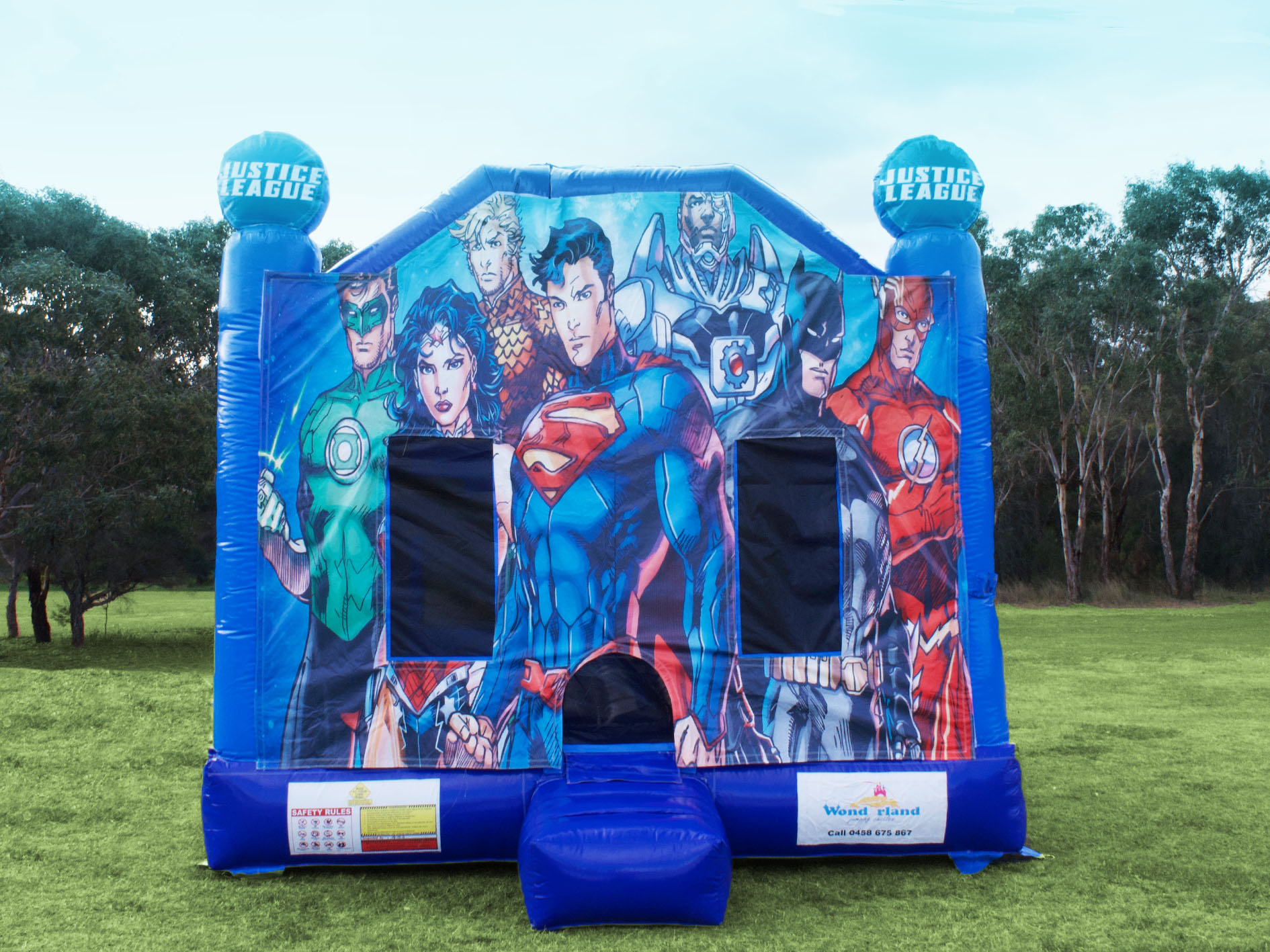 Justice League Jumping Castle Hire and Slide | Wonderland Jumping Castles
