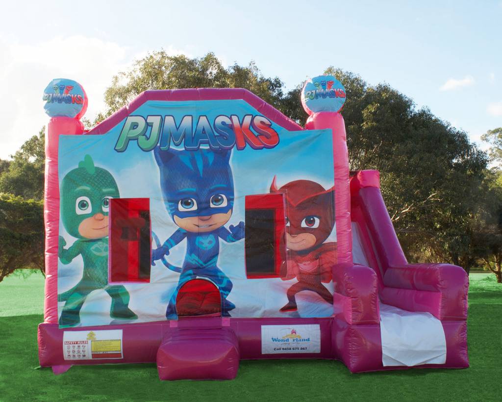 PJ Masks Jumping Castle Hire and Slide | Wonderland Jumping Castles