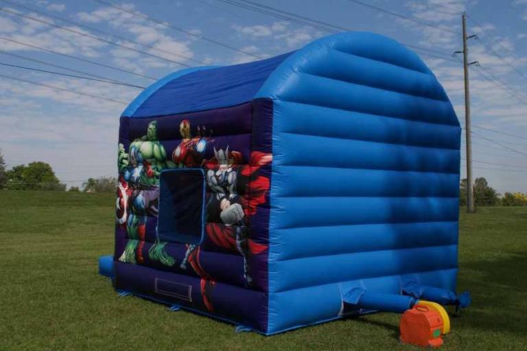 Marvel Superheroes Jumping Castle Hire and Slide | Wonderland Jumping ...