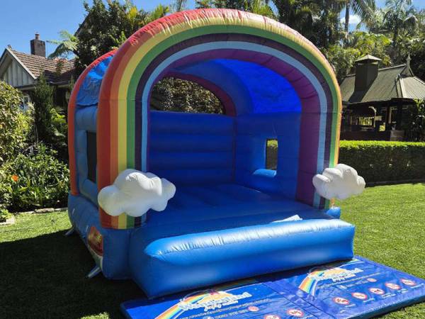 Rainbow Cloud Bounce Jumping Castle Hire | Wonderland Jumping Castles